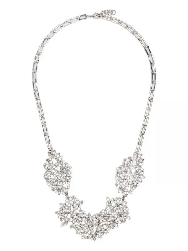 JIL SANDER Embellished Chain Necklace - Silver