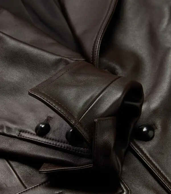FRAME Leather Cuffed Jacket