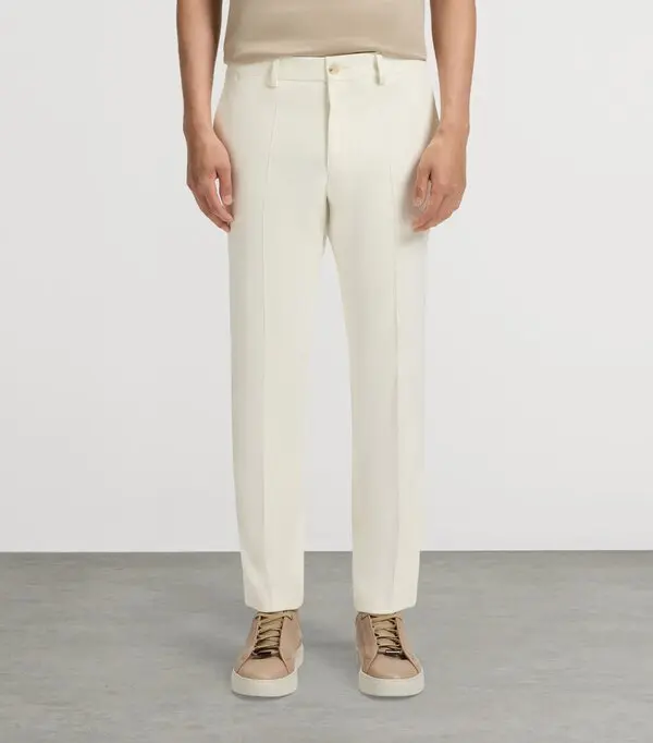 BOSS Slim-fit Tailored Trousers - White