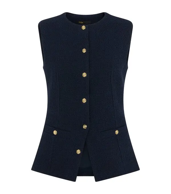Maje Pocket-detail Sleeveless Waistcoat