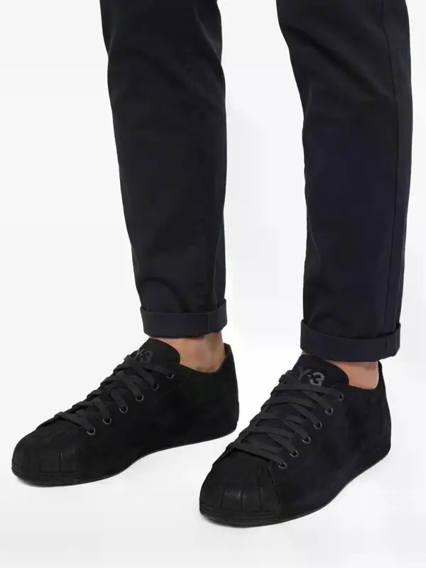 Y3 Suede Shell-toe Sneakers - Black