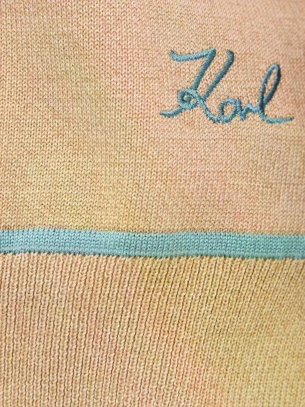 Karl Lagerfeld Embroidered-logo V-neck Sweater