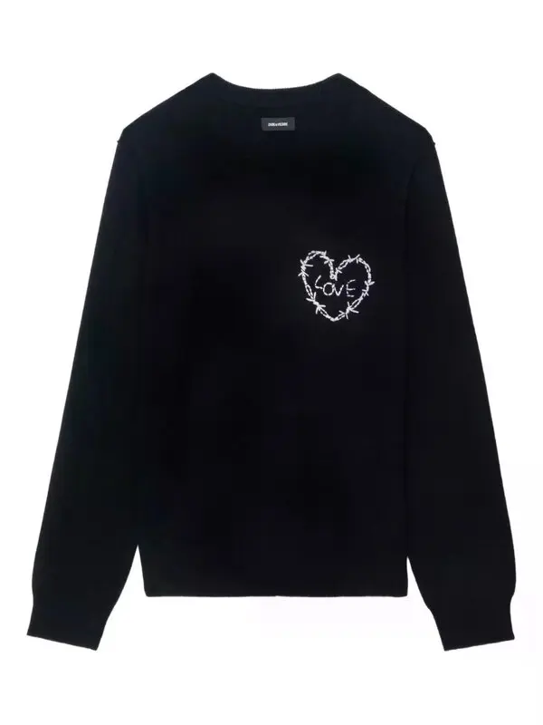 Zadig&Voltaire Heart-embroidery Wool Sweater