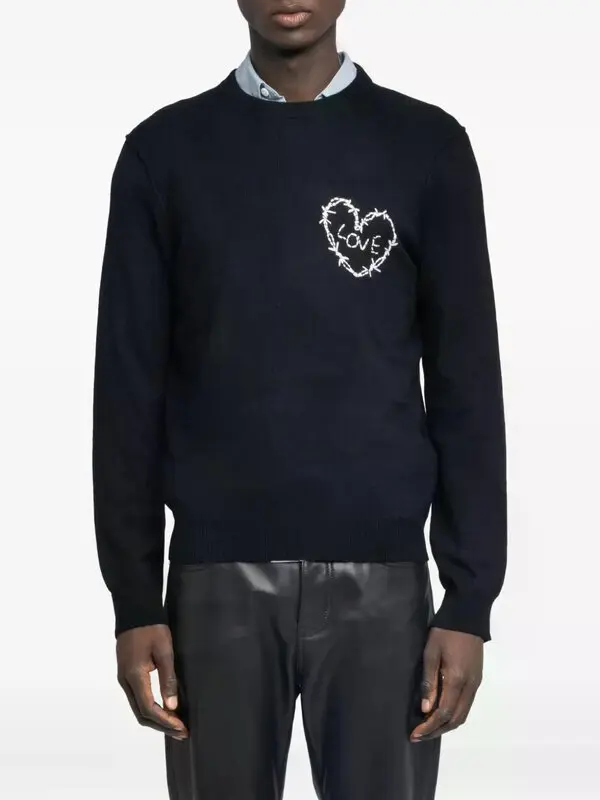 Zadig&Voltaire Heart-embroidery Wool Sweater