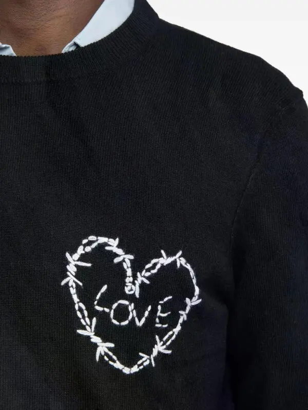 Zadig&Voltaire Heart-embroidery Wool Sweater