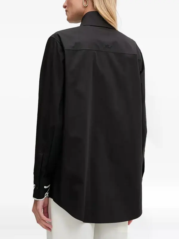 Karl Lagerfeld Embroidered-cuff Shirt