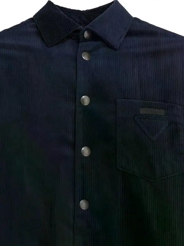 Prada Triangle-logo Corduroy Shirt