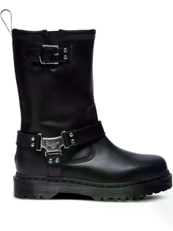 Dr. Martens Anistone Hi Buckle-strap Platform Boots - Black