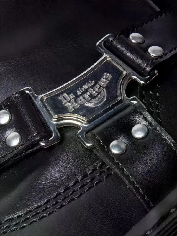 Dr. Martens Anistone Hi Buckle-strap Platform Boots - Black