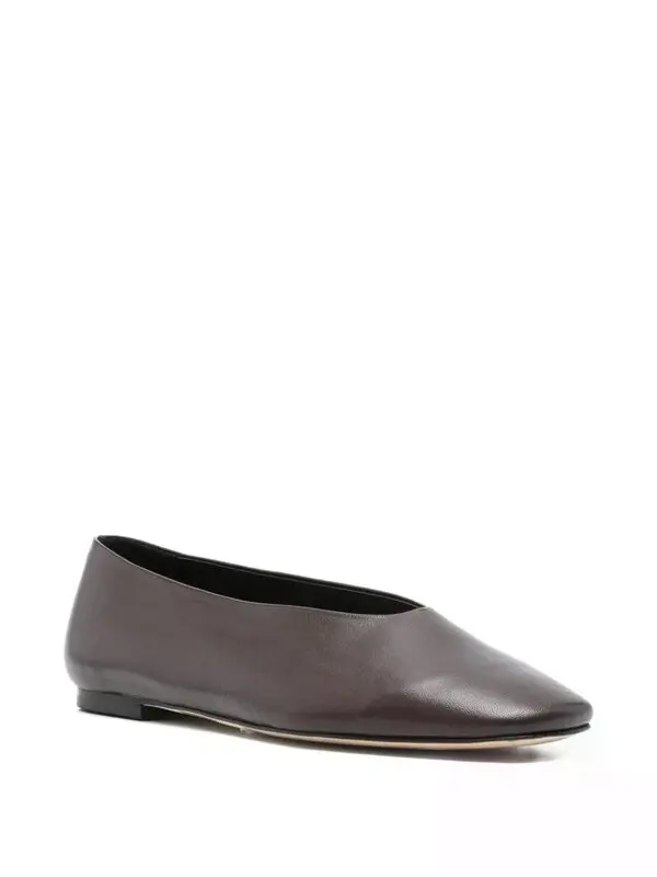 AeydĒ Square-toe Leather Flats