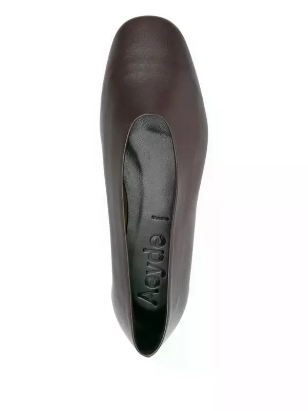 AeydĒ Square-toe Leather Flats
