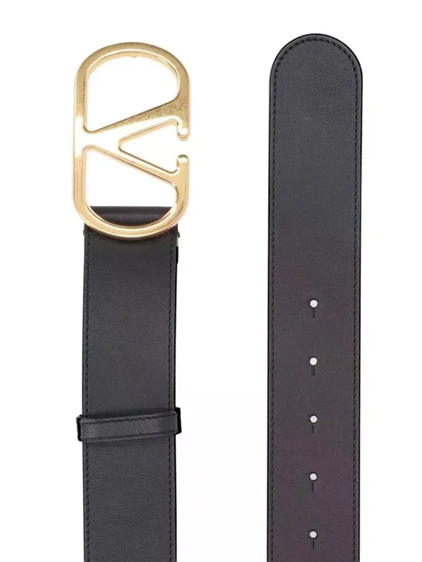 Valentino Garavani Vlogo Signature Buckle Belt - Black