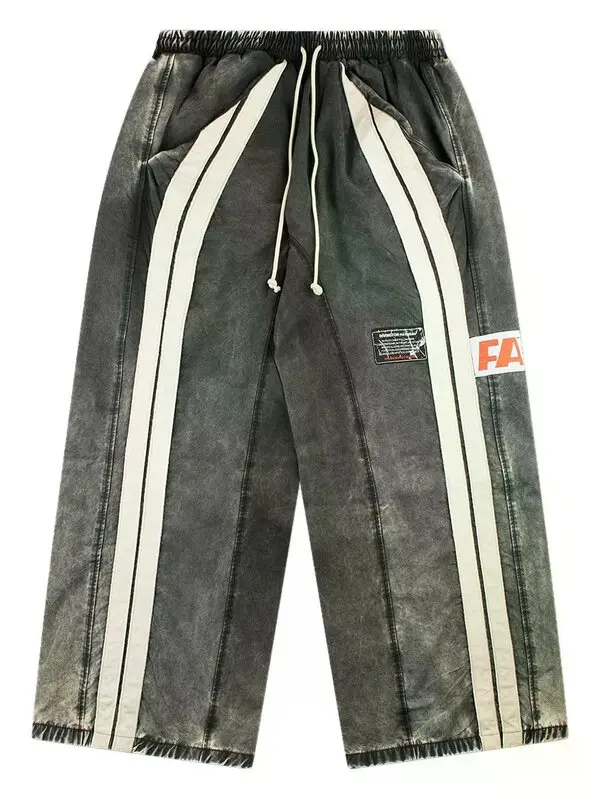 RRR123 Trappist Penta Striped Trousers - Black