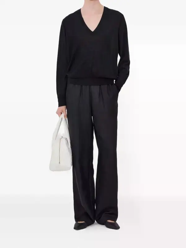 Loulou De Saison Julio V-neck Cashmere Sweater - Black