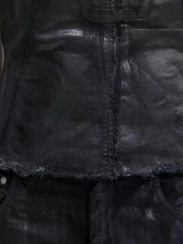Rick Owens Strapless Frayed-hem Vest