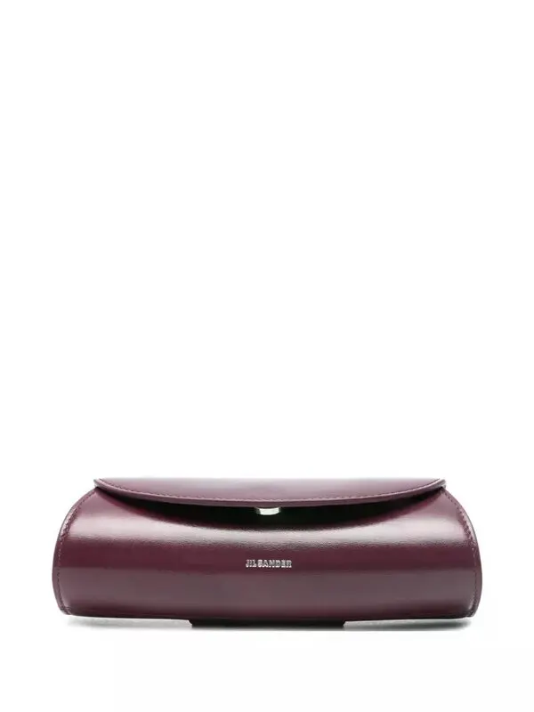 JIL SANDER Cannolo Cylindrical Leather Glasses Case - Red