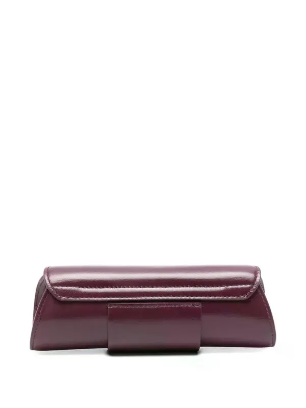 JIL SANDER Cannolo Cylindrical Leather Glasses Case - Red