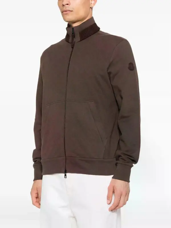 Moncler Zip-up Ribbed-collar Cardigan
