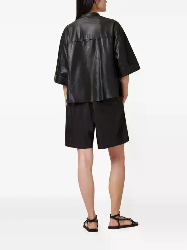 ALLSAINTS Arla Lea Leather Shorts