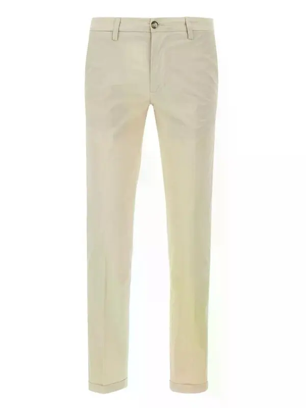 RE-HASH Cuffed Trousers With Welt Pockets - Neutrals