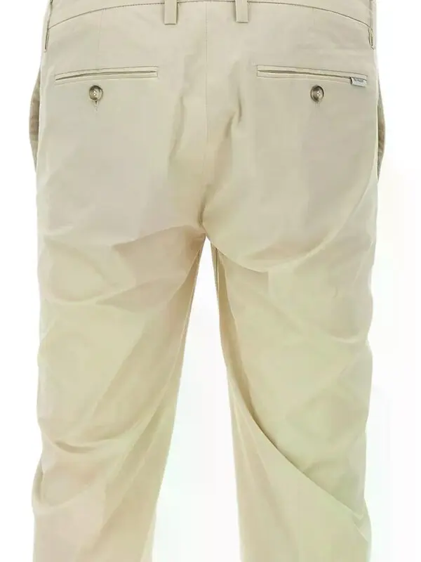 RE-HASH Cuffed Trousers With Welt Pockets - Neutrals