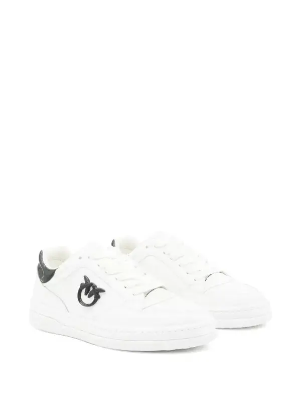 Pinko Logo Plaque Leather Platform Sneakers