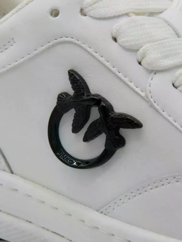 Pinko Logo Plaque Leather Platform Sneakers