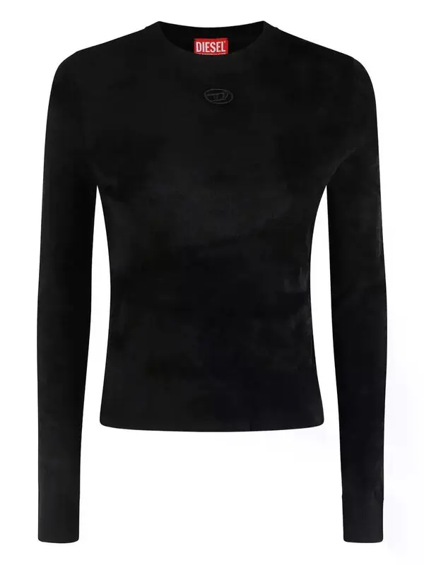 DIESEL® Embroidered-logo T-shirt - Black