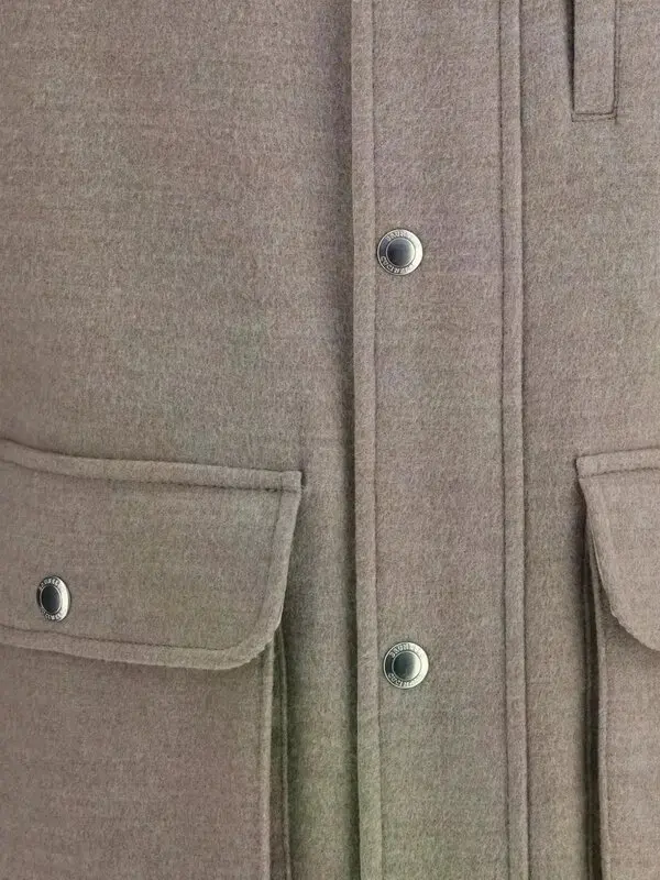 Brunello Cucinelli High-collar Flap-pocket Jacket - Neutrals