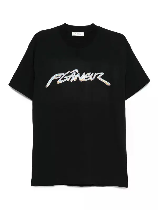 FLANEUR Logo-print T-shirt - Black
