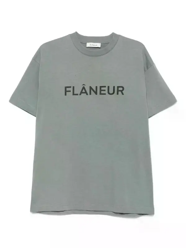 FLANEUR Logo-print T-shirt - Green