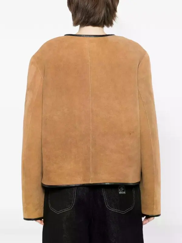 BLAZÉ MILANO Shearling Jacket With Button Fastening - Neutrals