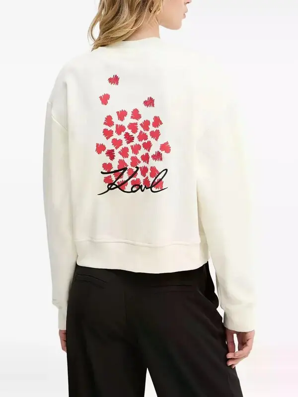 Karl Lagerfeld Heart-embroidered Bomber Jacket