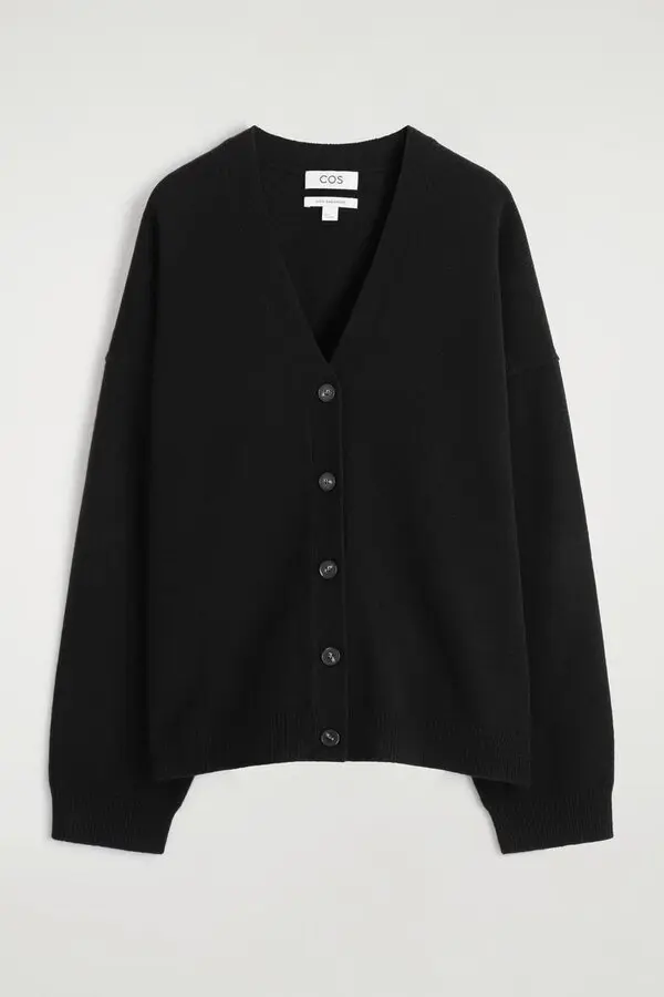 Cos Cashmere V-neck Cardigan - Black