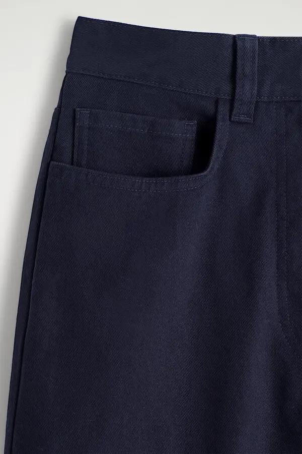 Cos Cotton Cropped Wide-leg Trousers