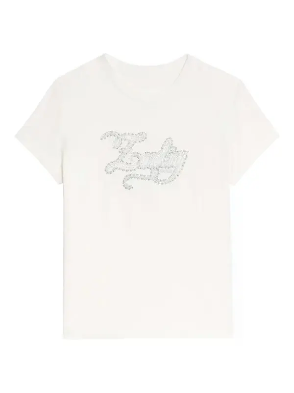 Zadig&Voltaire Crystal-embellished Logo T-shirt - White