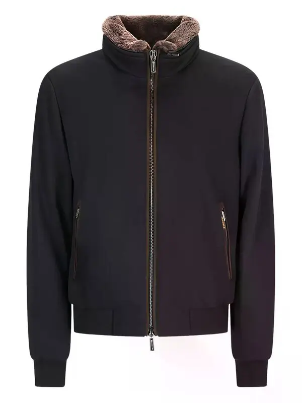 MOORER Fleece-lined Bomber Jacket