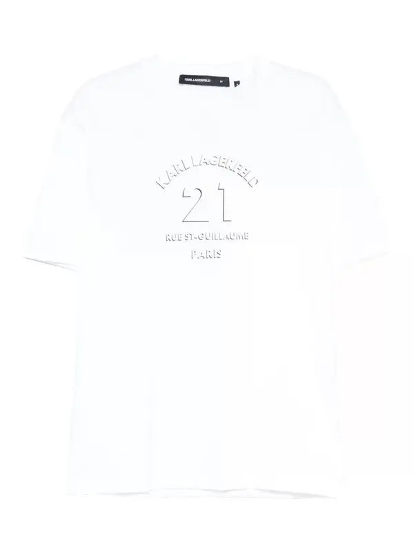 Karl Lagerfeld Logo Cotton T-shirt - White