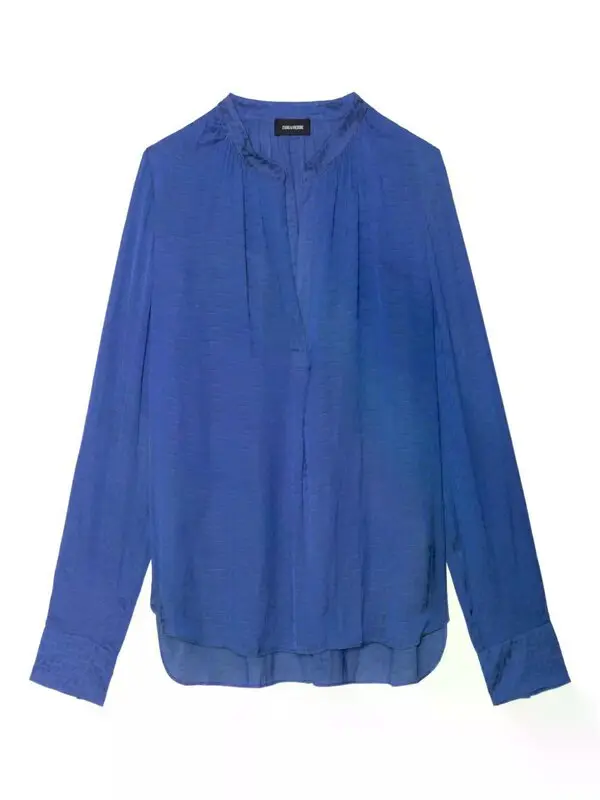 Zadig&Voltaire V-neck Long-sleeve Top - Blue