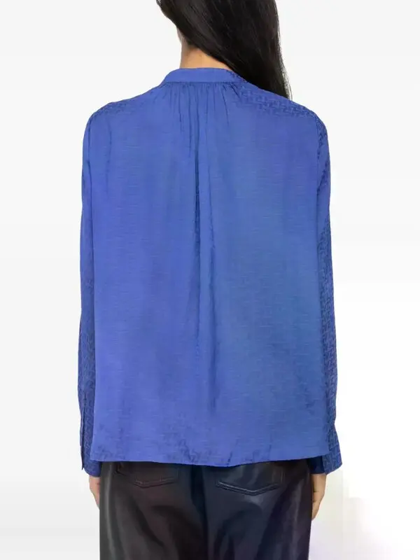 Zadig&Voltaire V-neck Long-sleeve Top - Blue