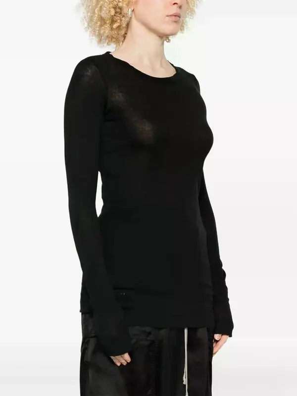 Rick Owens Semi-sheer Long-sleeve Top