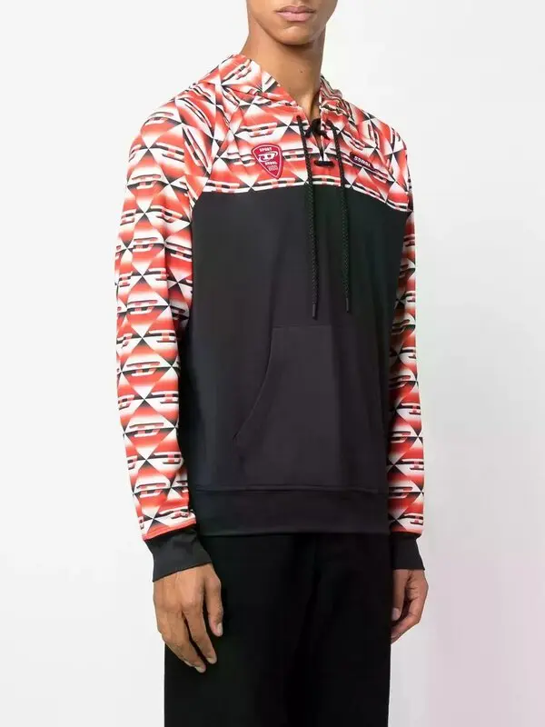 DIESEL® Monogram Paneled Hoodie