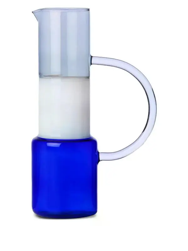 ICHENDORF MILANO Cylindrical Handle Glass Jug - Blue