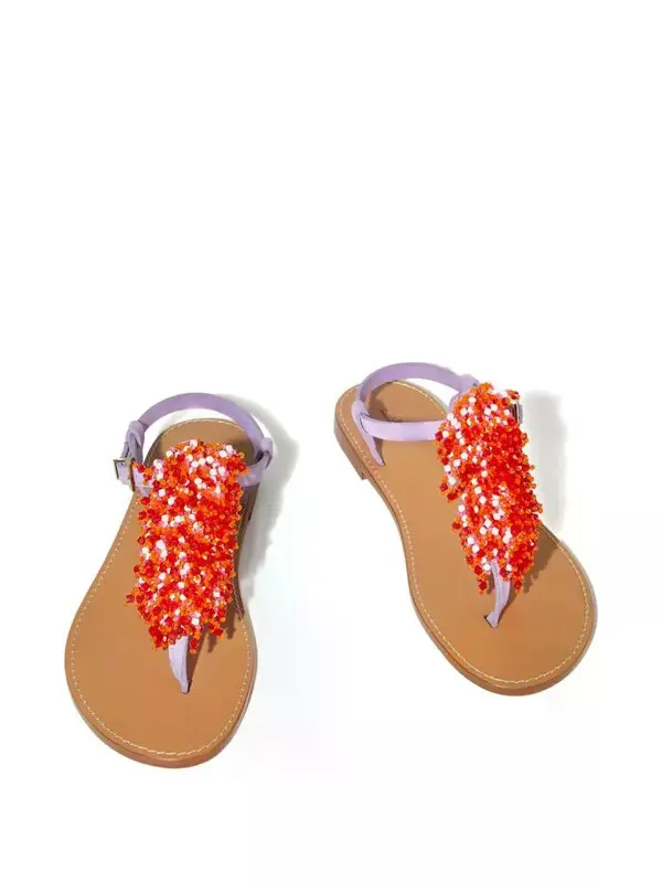 Emilio Pucci Beaded Leather Sandals