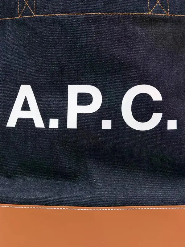 A.p.c. Logo-detail Denim Tote Bag