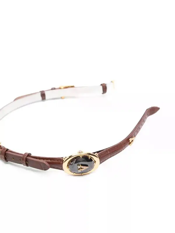 YVMIN Leather Emblem Headband
