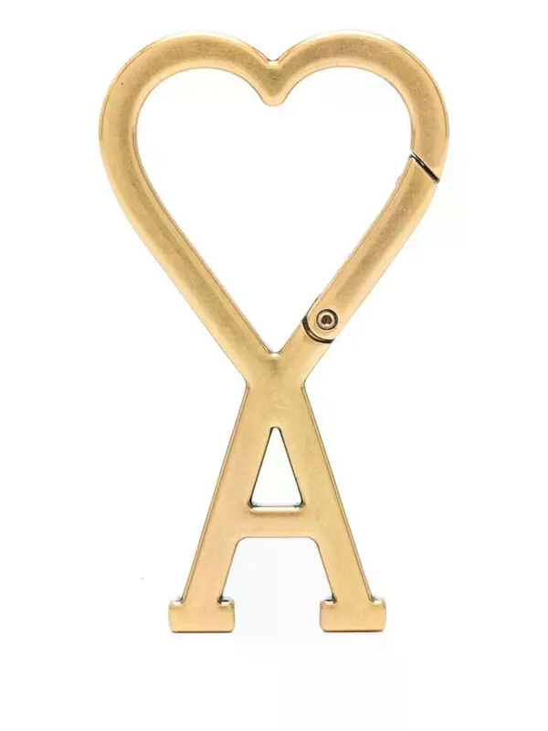 Ami Heart-shaped Keyring - Gold