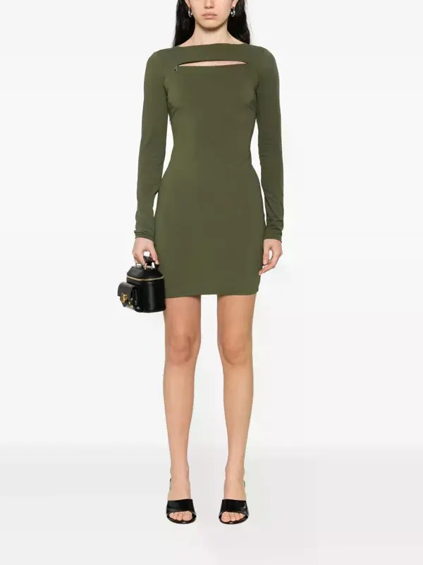 Patrizia Pepe Long-sleeve Mini Dress - Green