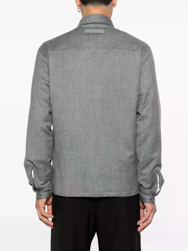 Zegna Zip-fastening Pocket Shirt - Grey