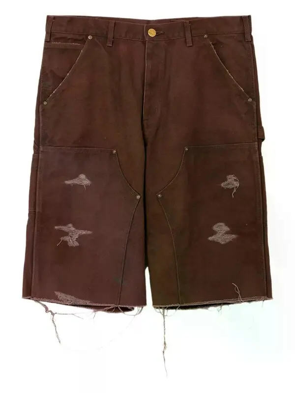 KAMIYA Distressed Shorts - Brown